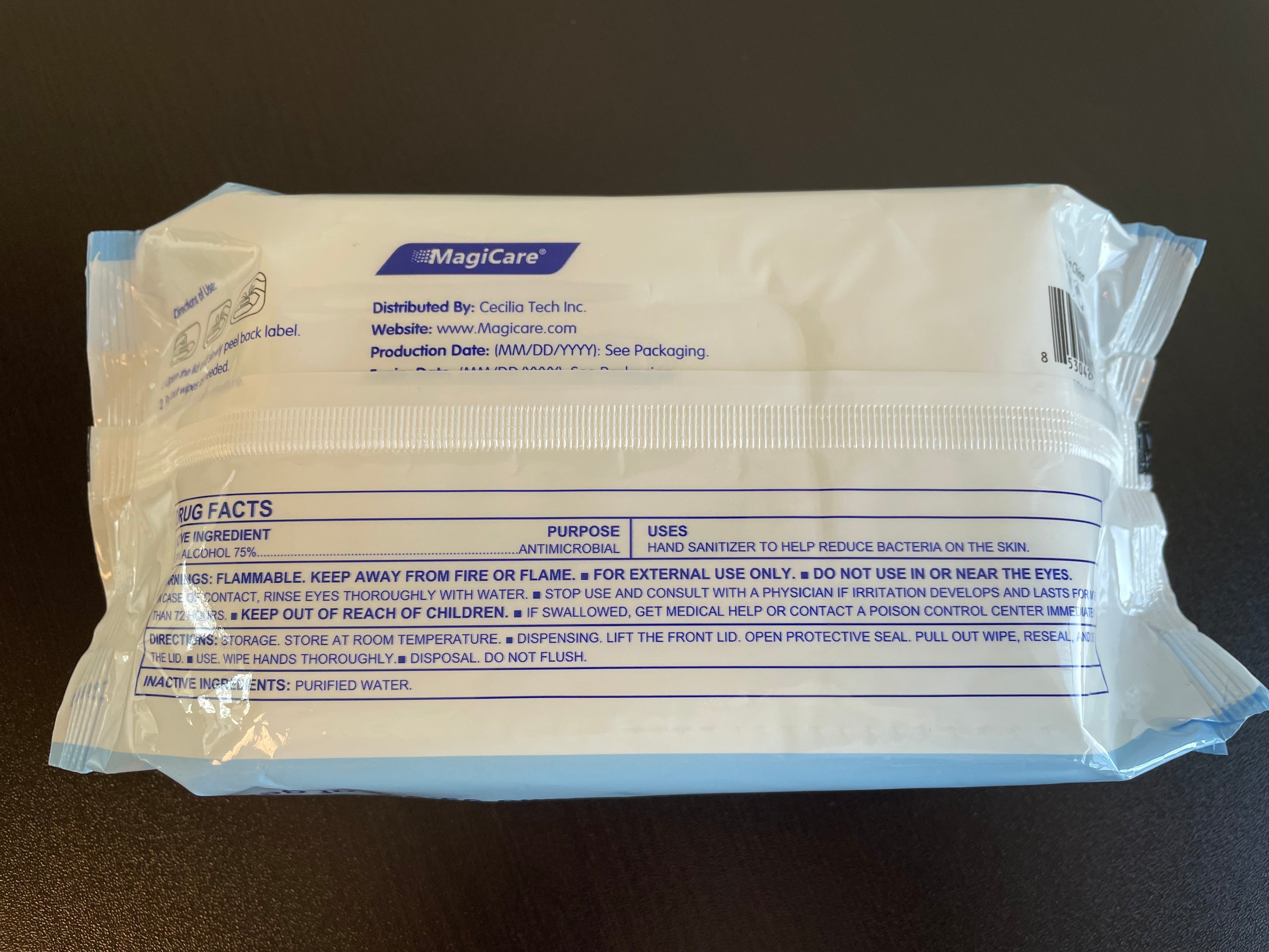 MagiCare 75% Alcohol Wipes (80ct) | Hand Sanitizer Disinfecting Wipes